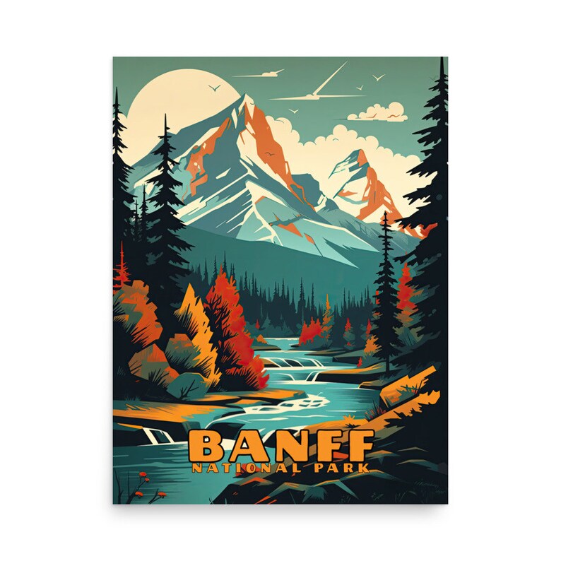 Banff National Park Poster I Banff Print National Park - Etsy
