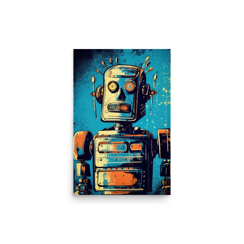 Pop Art Robot 1 I Mid Century Modern I Atomic Age Inspired - Etsy