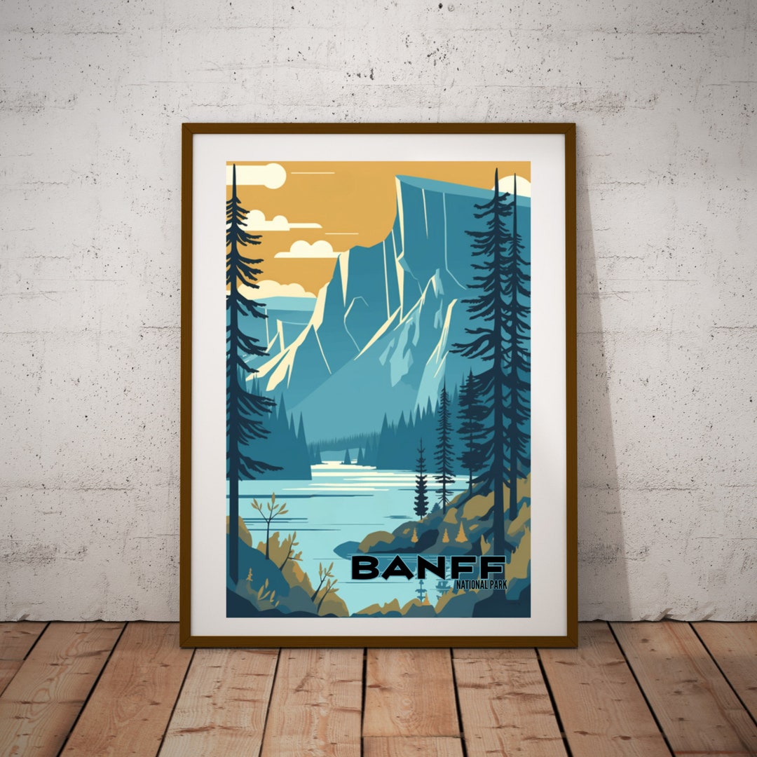Banff Print National Park Poster Canadian Travel Print Banff Canada ...