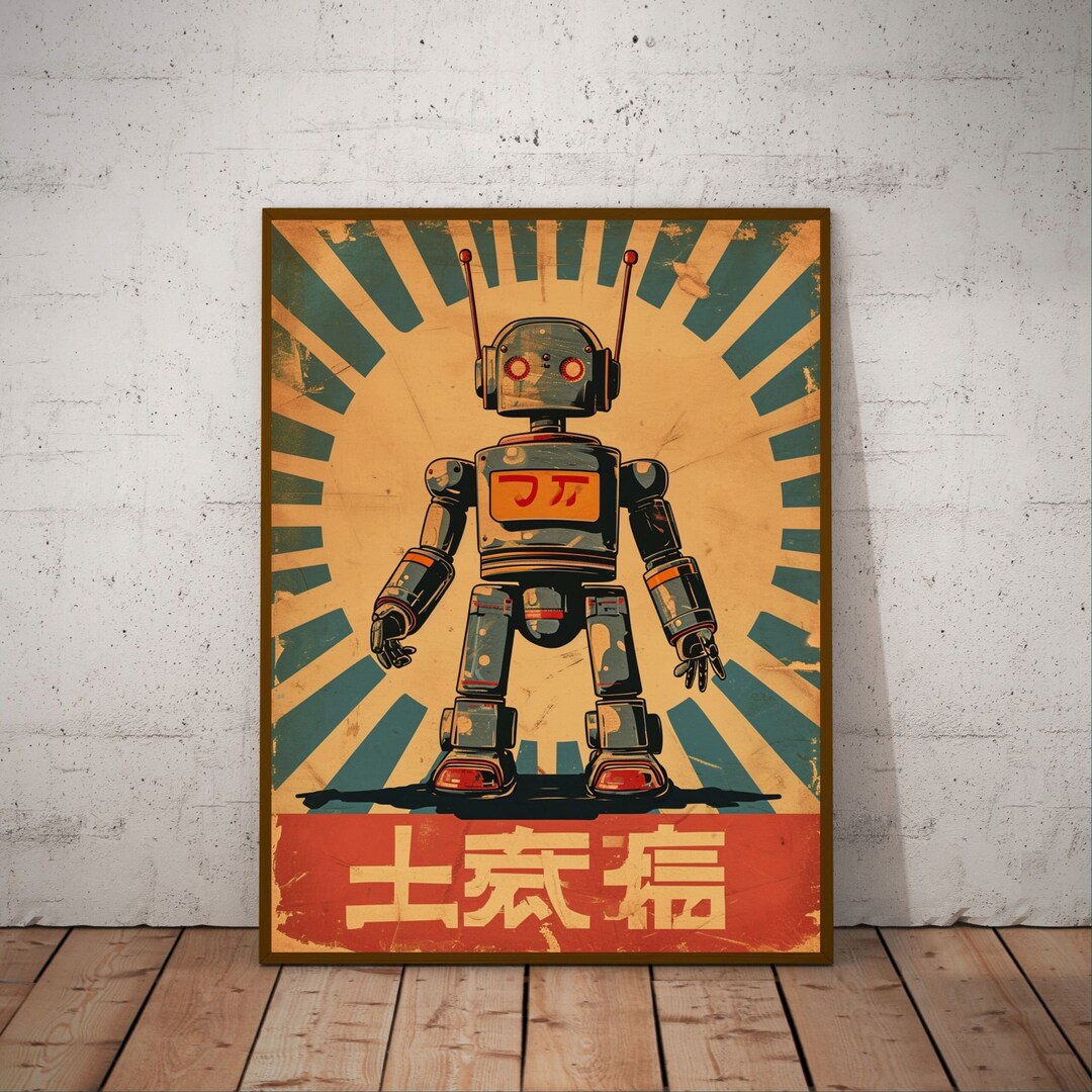 Randy the Robot, Distressed Aged, Atomic Age Robot,robot Wall Art ...