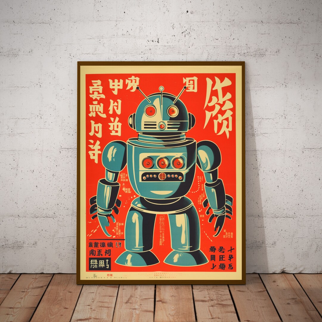 Rudy the Robot, Atomic Age Robot,robot Wall Art, Vintage Style Robot ...