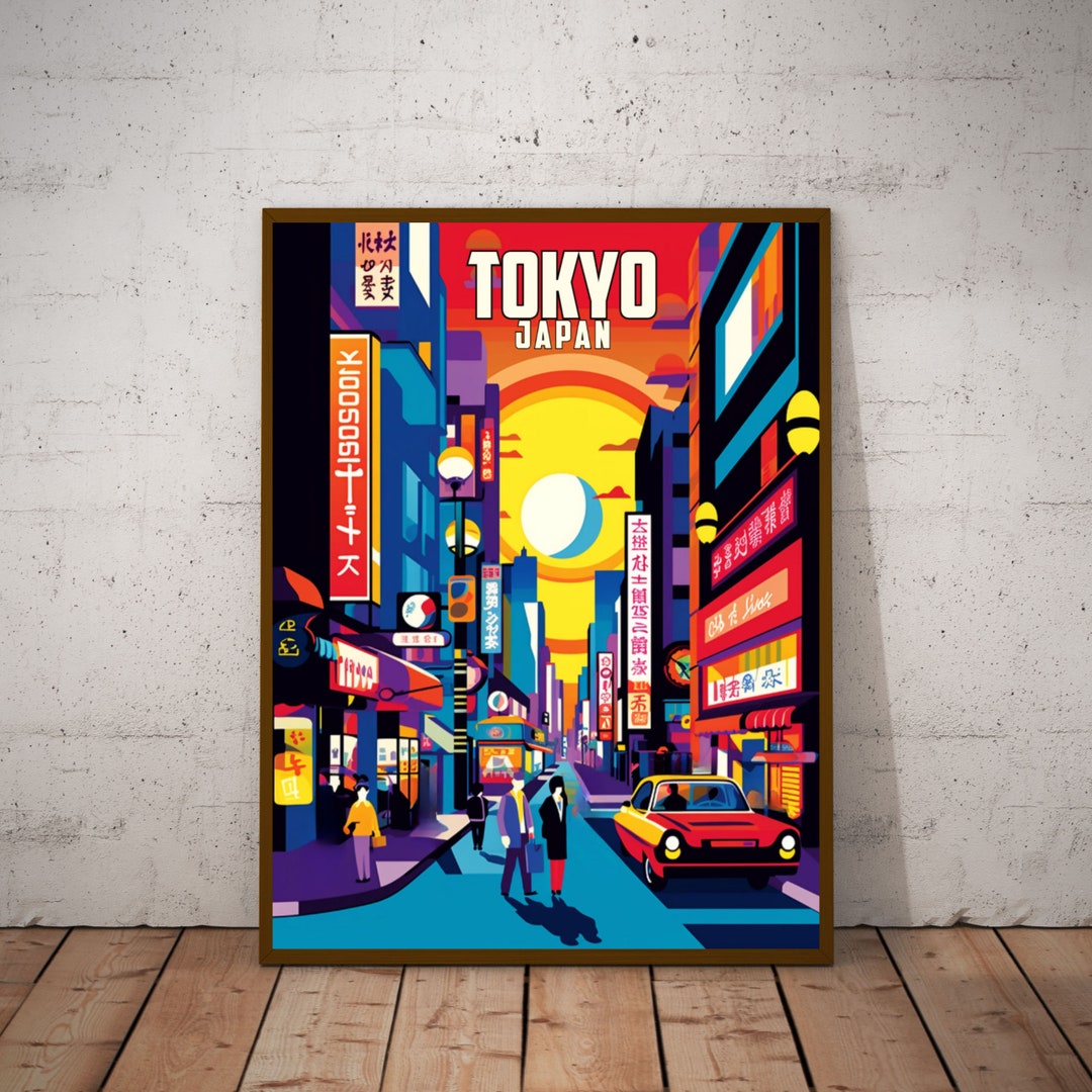 Retro Inspirerd Tokyo, Japan Print, Tokyo Poster, Japan Poster, Tokyo ...