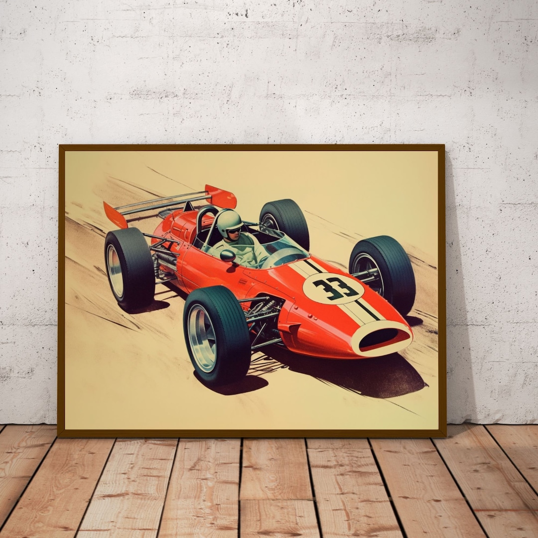 1960's Inspired Formula One Print, Formula One Poster, F1 Poster, F1 ...