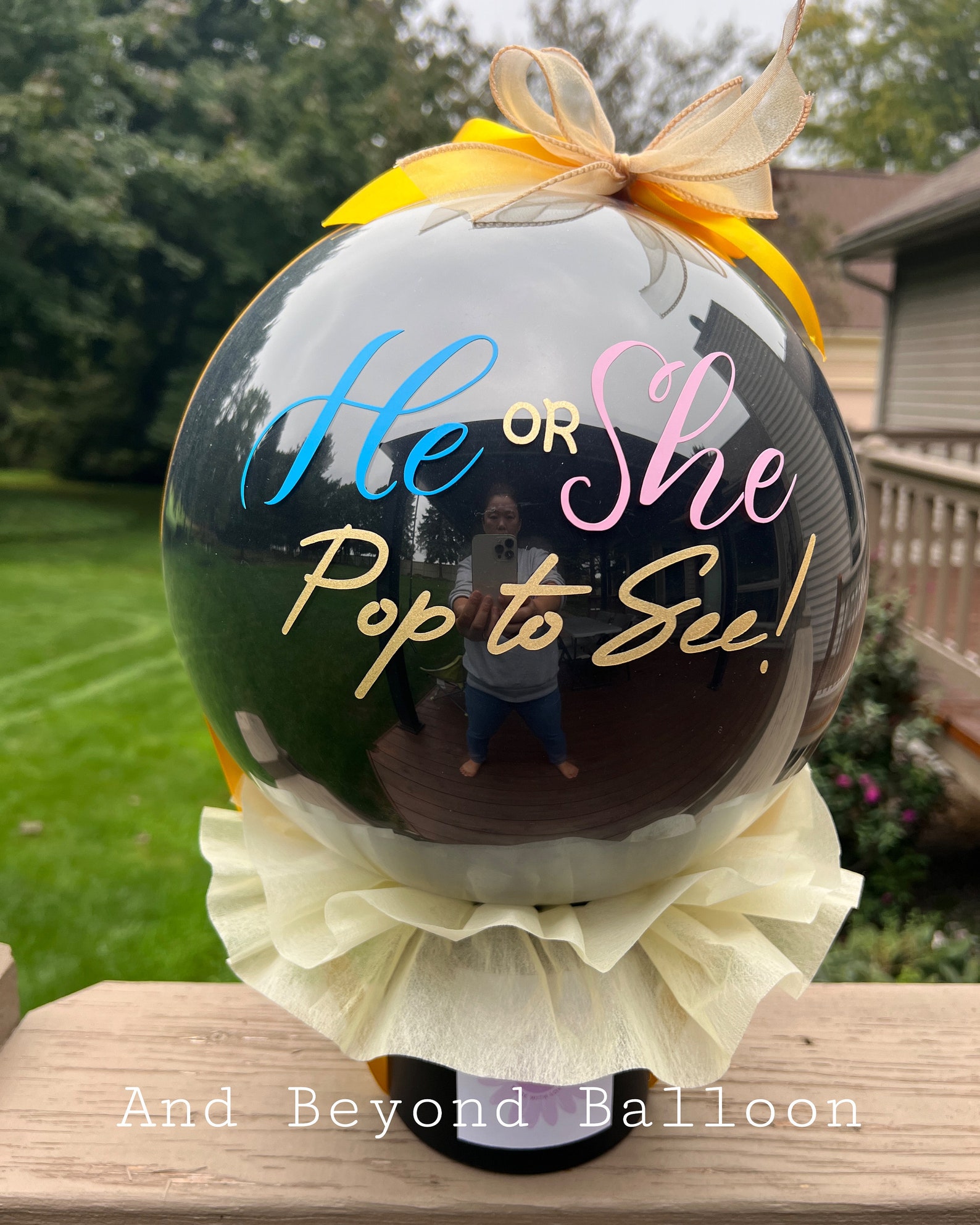 He or She, Pop to See! -gender Reveal Balloon Pop - Custom Balloon ...
