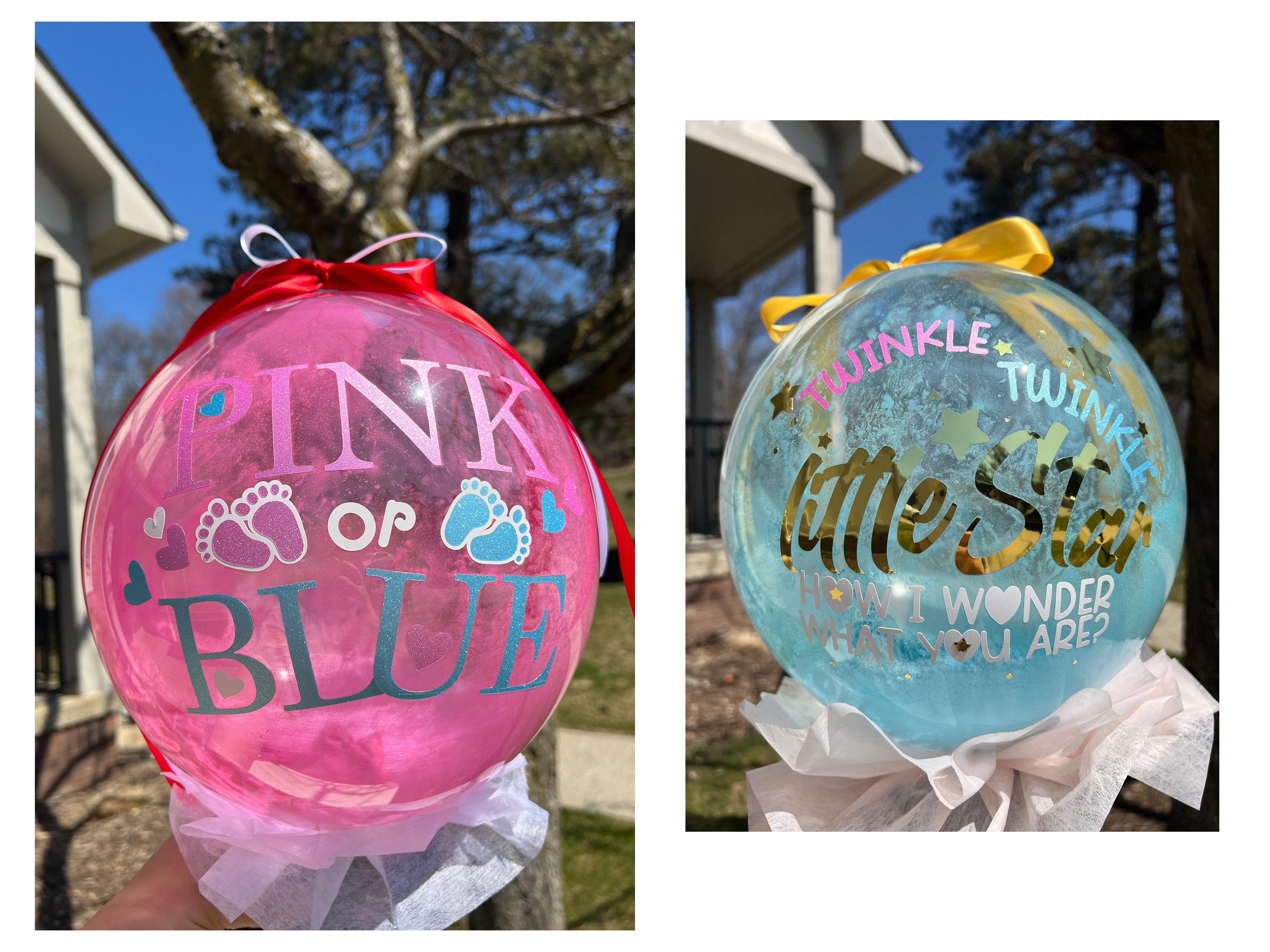 Twinkle Twinkle Little Star-gender Reveal Balloon Pop Custom - Etsy