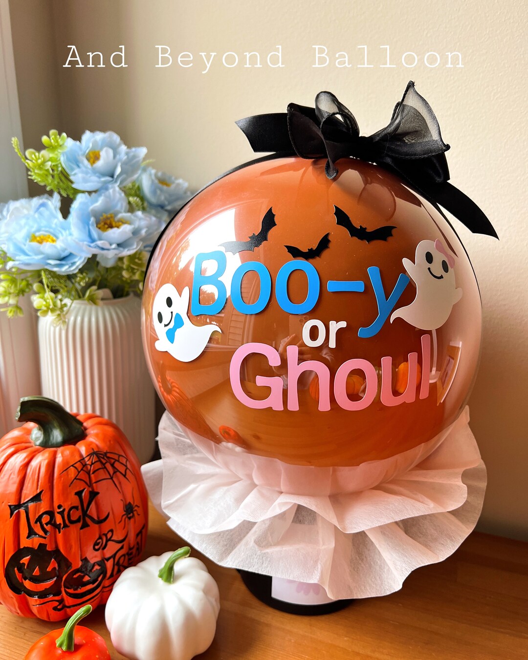 Boo-y or Ghoul -gender Reveal Balloon Pop - Custom Balloon, Baby Shower ...