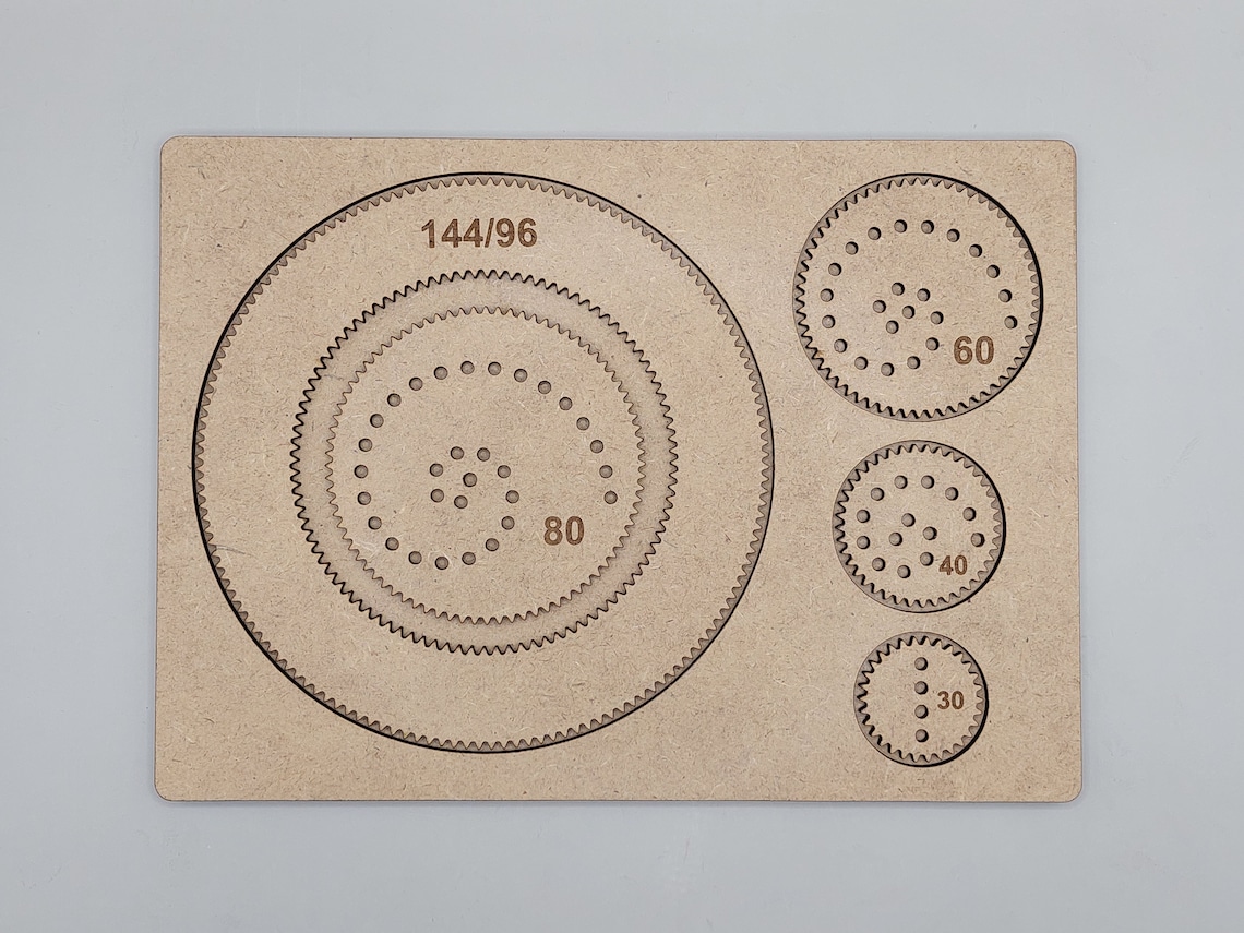SVG Laser Cut Wood Spirograph Tool Kit, Retro 60s Style Drawing Toy for ...
