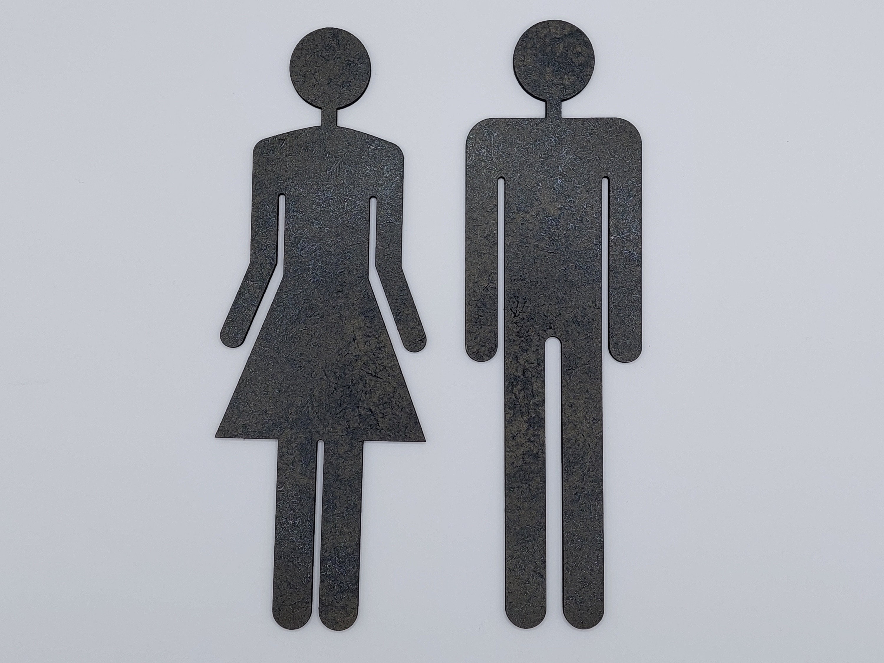 Laser Cut Bathroom Sign SVG Man Woman Restroom Door Sign - Etsy