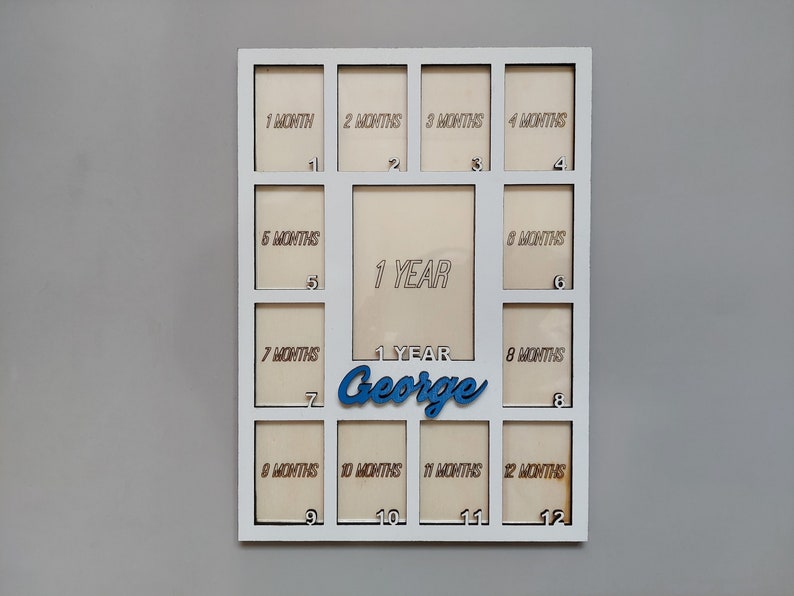 SVG Laser Cut My First Year Photo Board, Baby Keepsake, Baby Memory ...