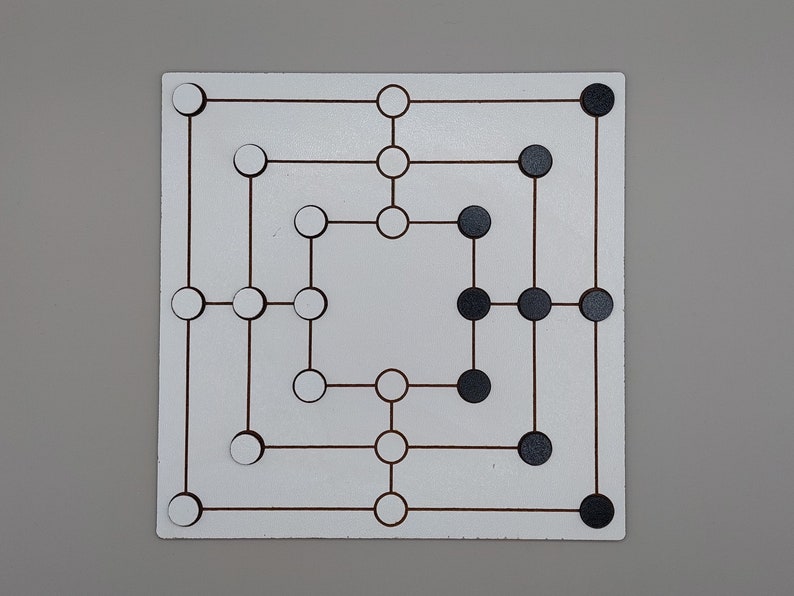 SVG Laser Cut the Popular Classic Board Nine Men's Morris, Mill Game ...