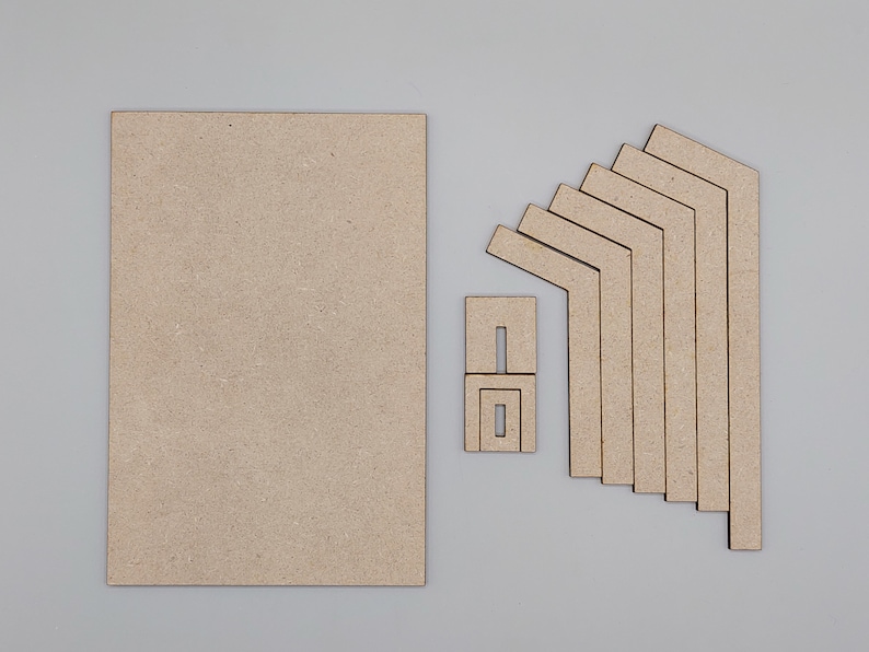 SVG Laser Cut Back Support Photo Frame, Wood Easel Stand, Landscape and ...