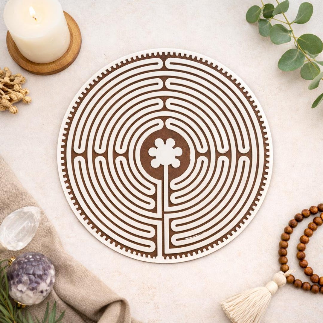 Laser Cut Labyrinth SVG Meditation Mindfulness Engraving Pattern - Etsy