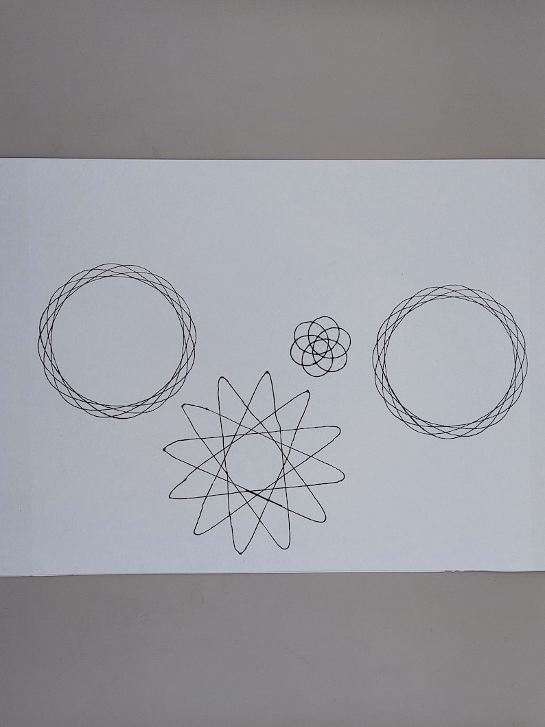 SVG Laser Cut Wood Spirograph Tool Kit, Retro 60s Style Drawing Toy for ...