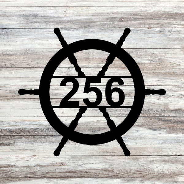 Coastal House Number - Etsy