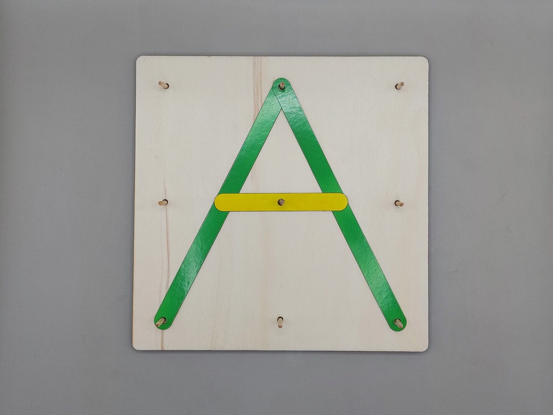 SVG Laser Cut Geoboard Set, Learn Letters, Numbers and Other Shapes ...