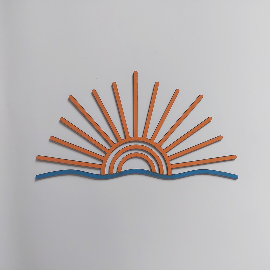 SVG Laser Cut Sunrise and Sunset Art, Ocean Decor for the Wall, Ocean ...