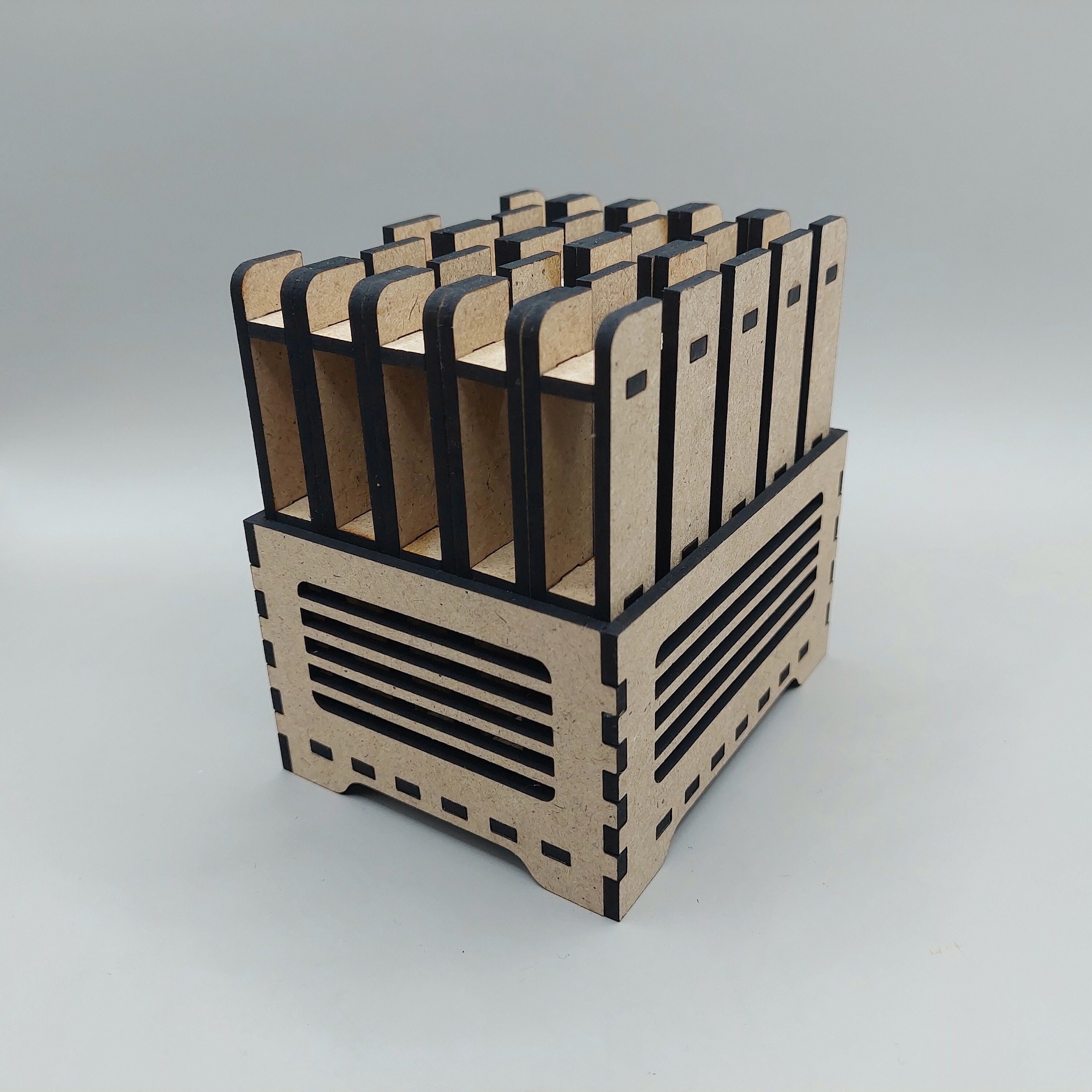 SVG Laser Cut Set of 5 Pallet Coasters and Storage Box, Boxed Pallet ...