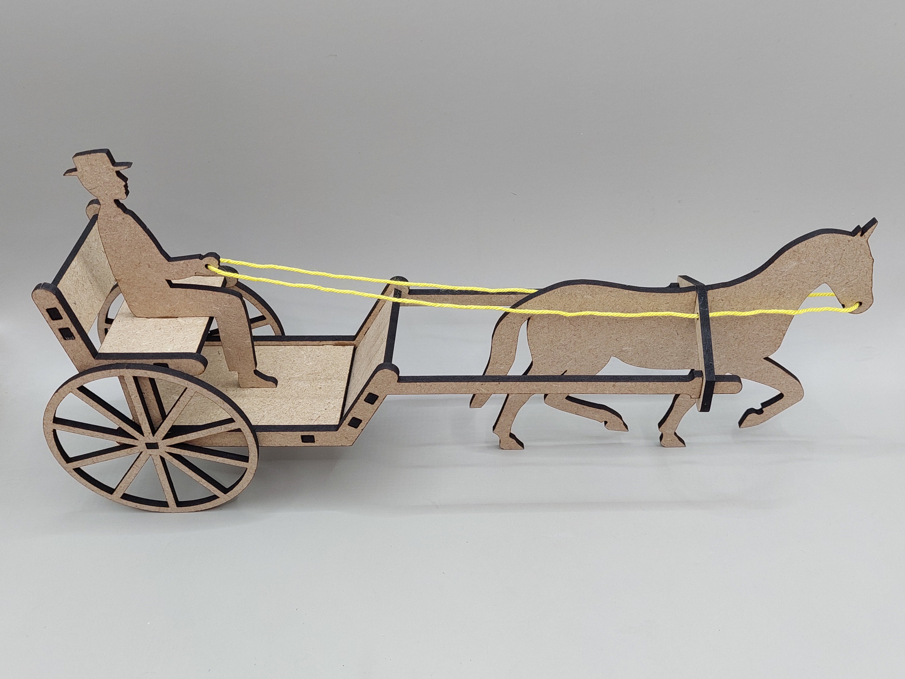 Laser Cut Horse Drawn Carriage SVG for DIY Crafts - Etsy