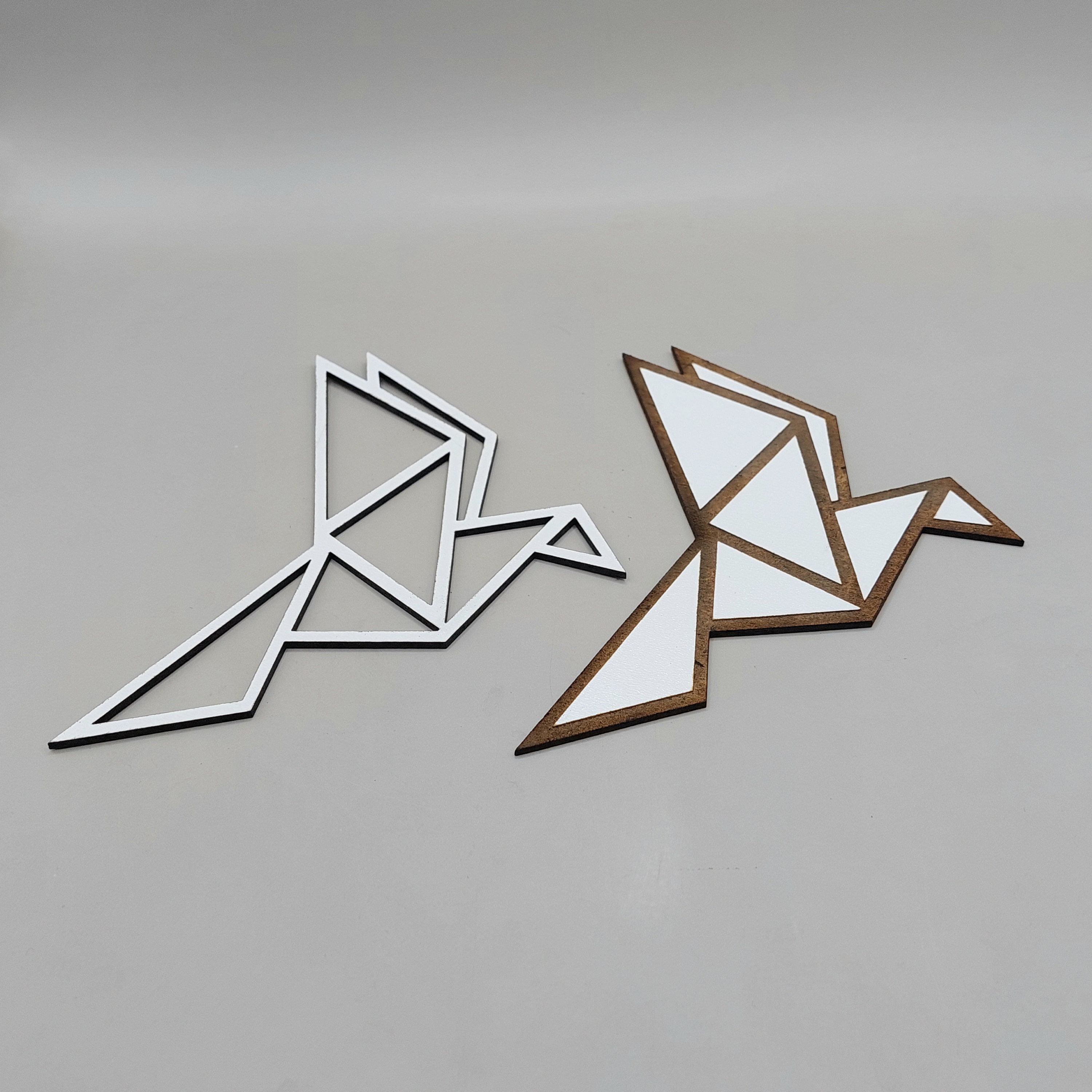 SVG Laser Cut Origami Birds Wall Decor Scalable, Set of Two ...
