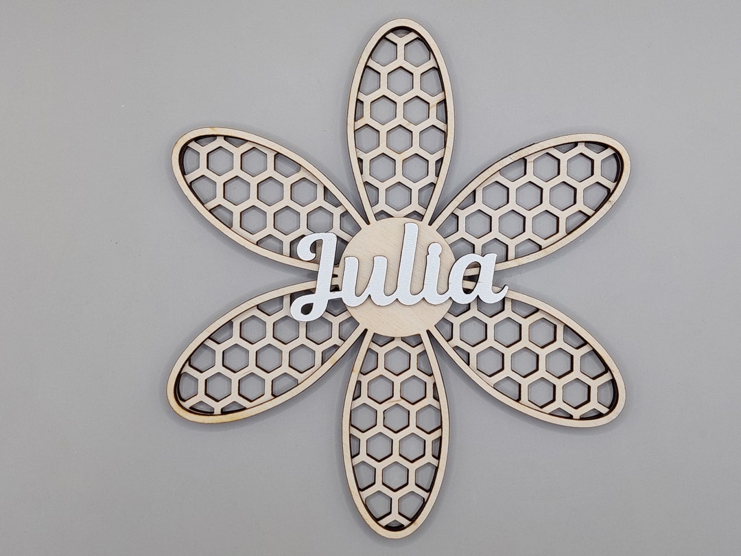 Laser Cut Personalized Daisy Flower Name Sign (SVG, PDF) - Etsy