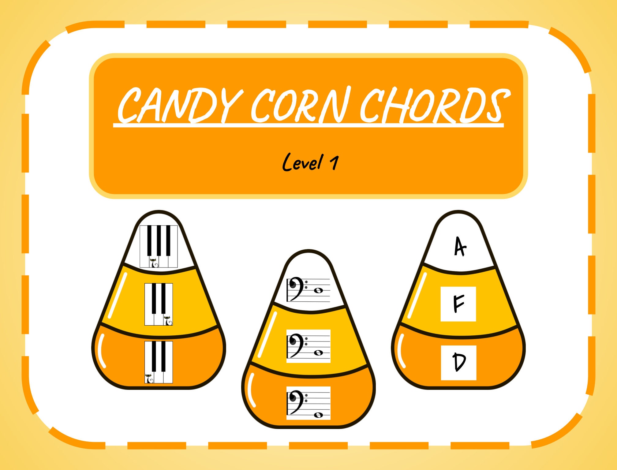 Candy Corn Chords Level 1 - Etsy