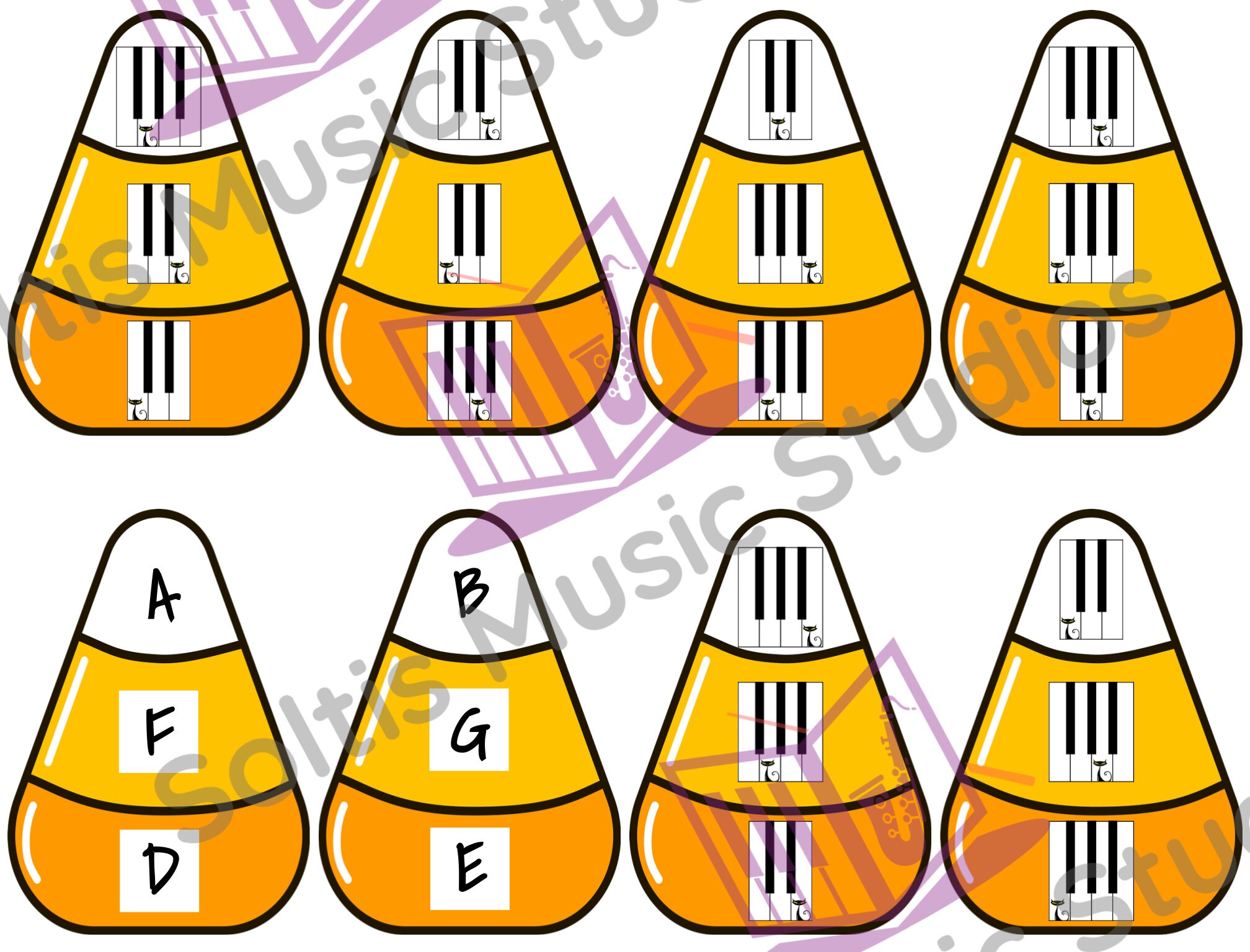 Candy Corn Chords Level 1 - Etsy