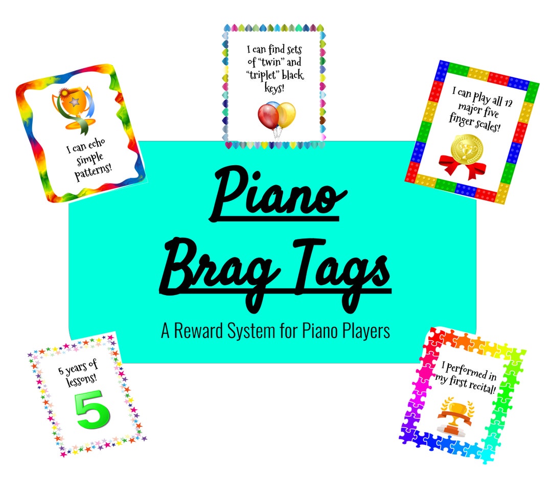 Piano Brag Tags Reward System for Piano Students - Etsy