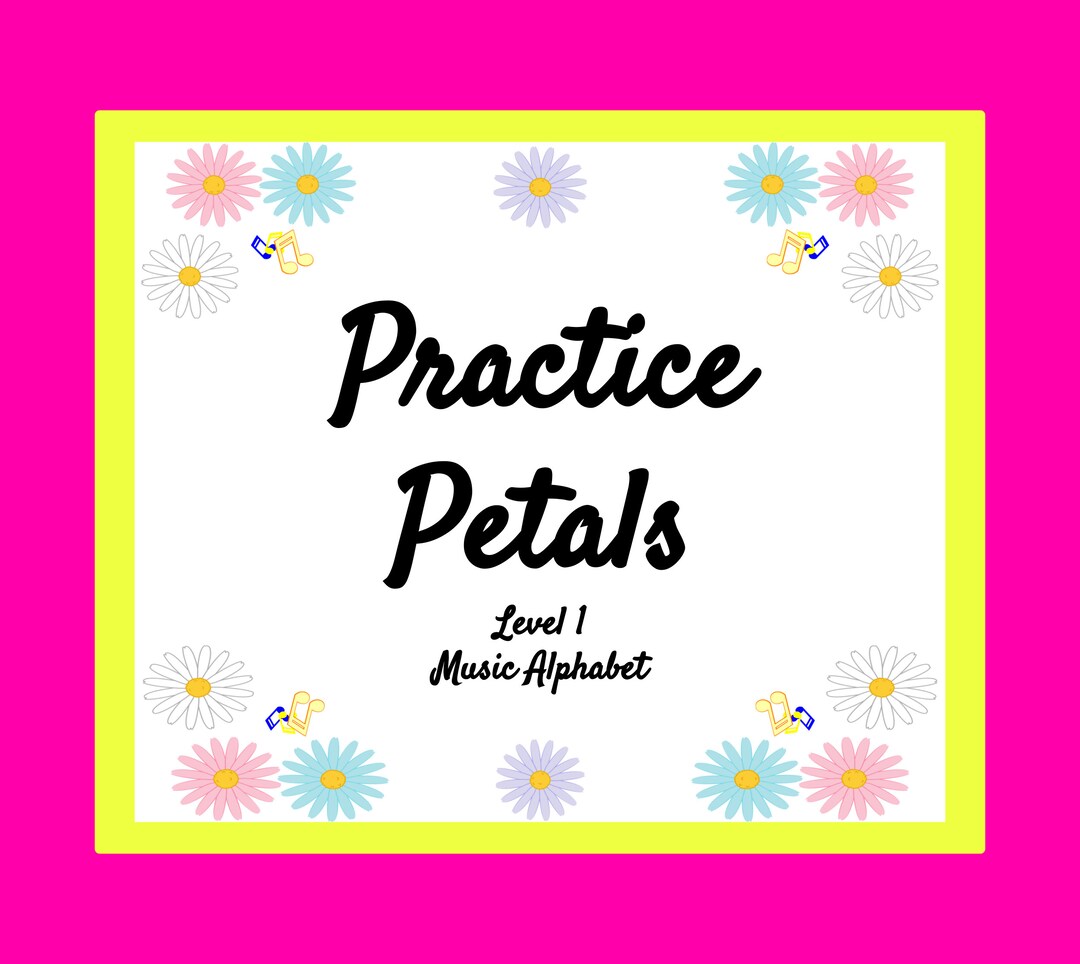 Practice Petals - Level 1 (music Alphabet) - Etsy