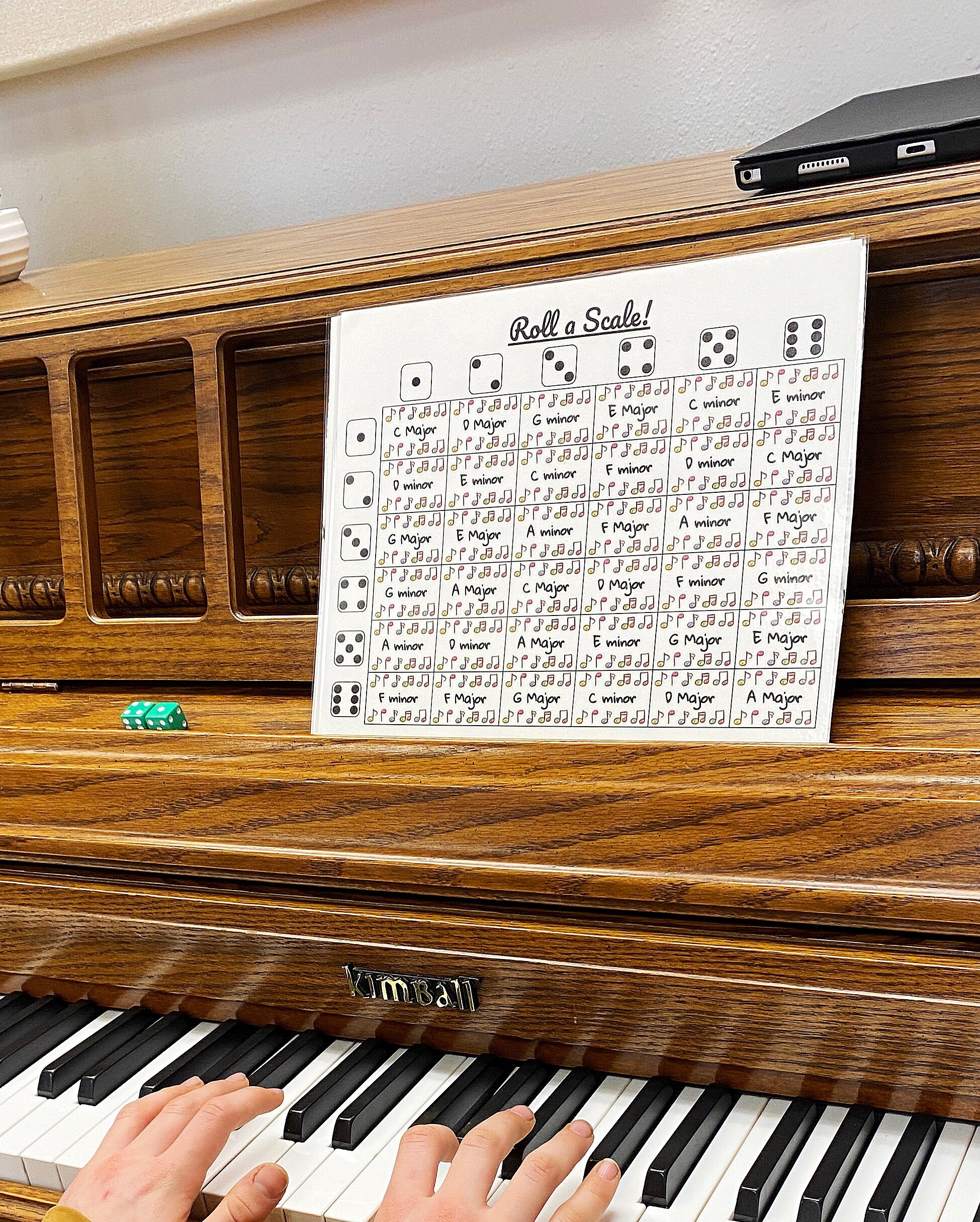 Roll a Scale Level 2 instrument Scale Practice & Composition - Etsy