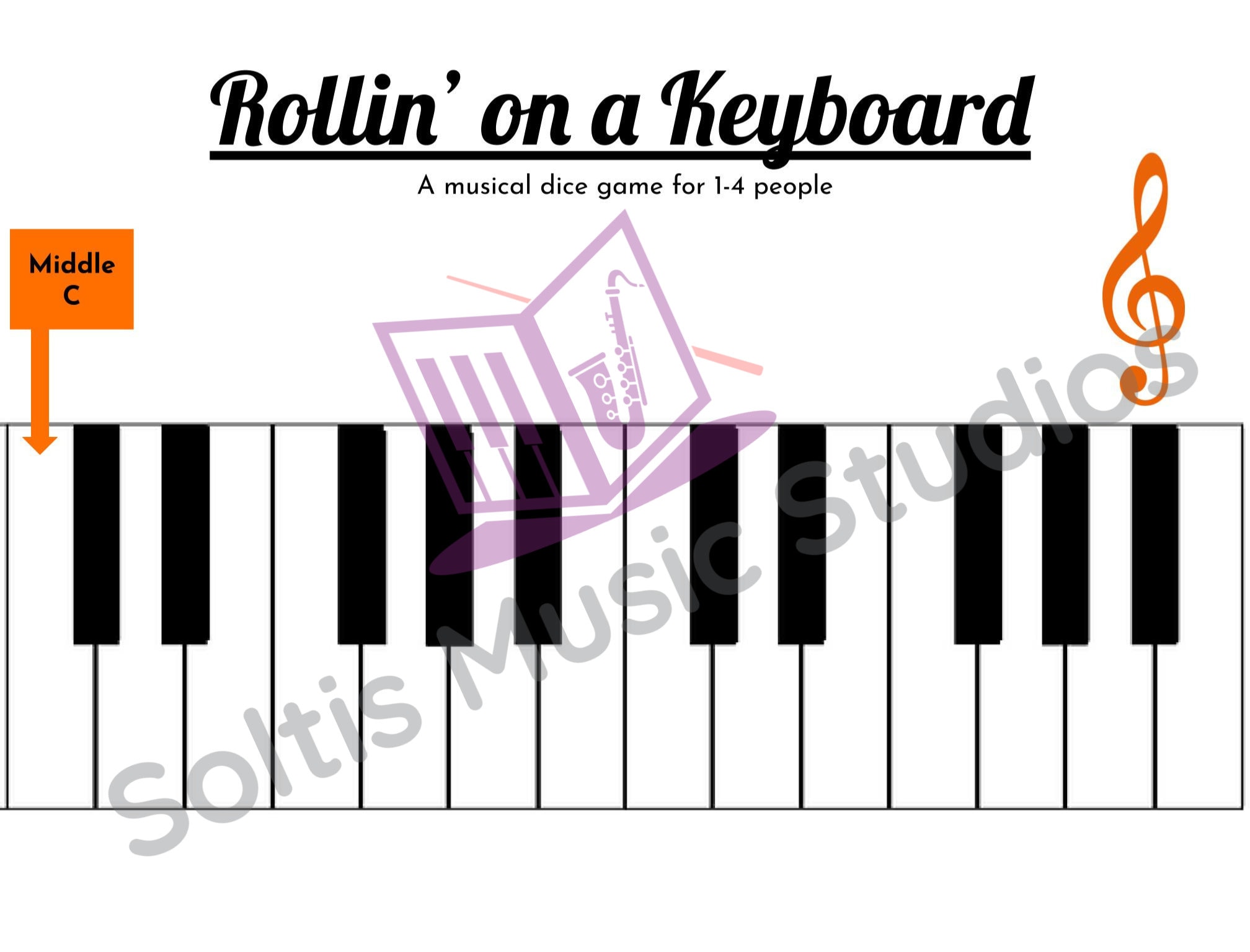 Rollin' on a Keyboard Game (line and Space Notes on Piano & the Staff ...