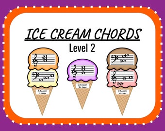 Ice Cream Chords - Level 1 (C Major, G Major, D Major, & A Major) - Etsy