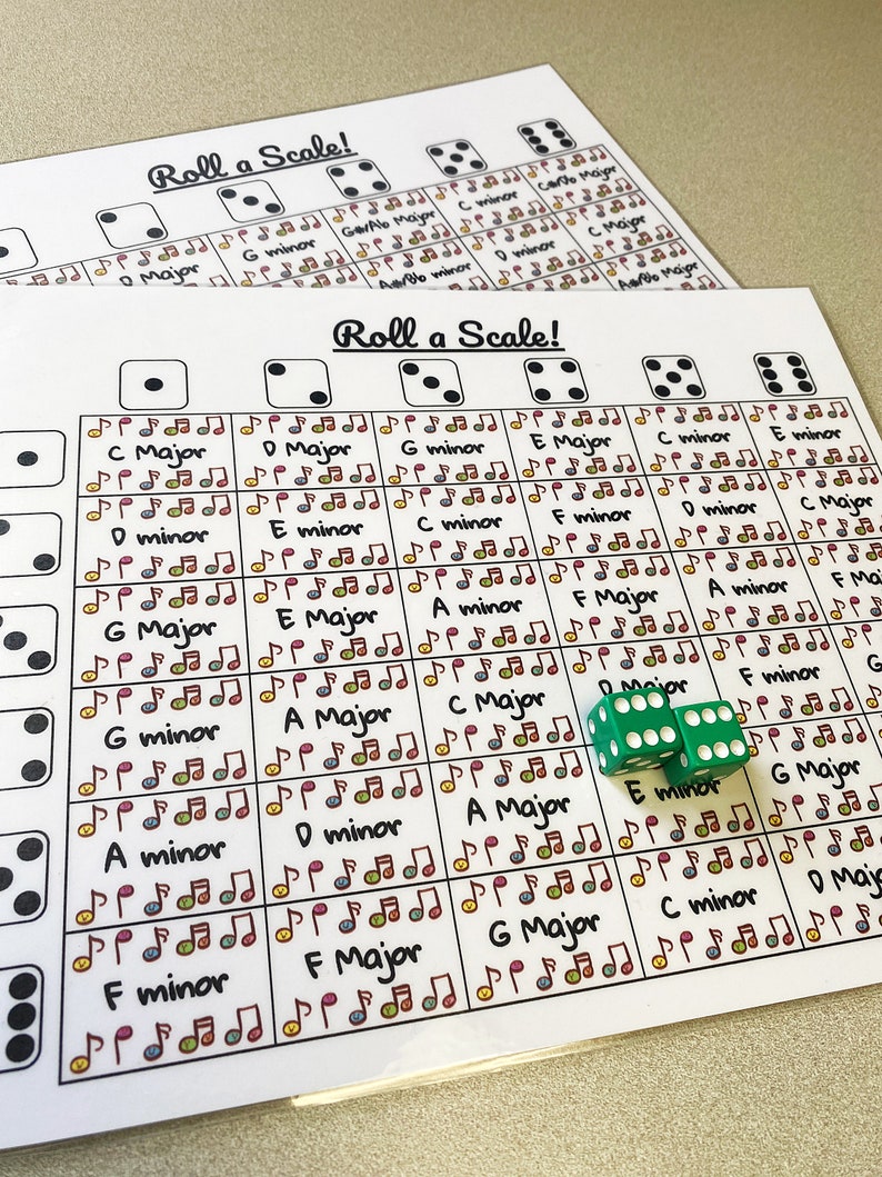 Roll a Scale - Level 4 (instrument Scale Practice & Composition) - Etsy