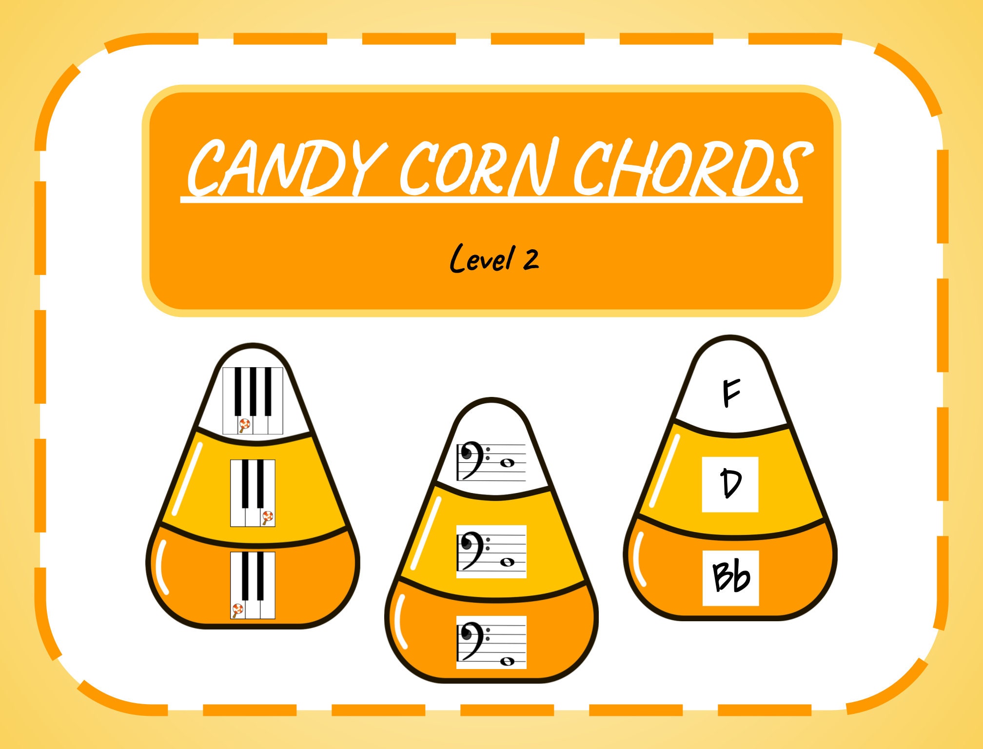 Candy Corn Chords - Level 2 - Etsy