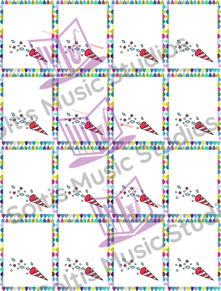 Celebration Tags - BLANK TEMPLATE - Etsy