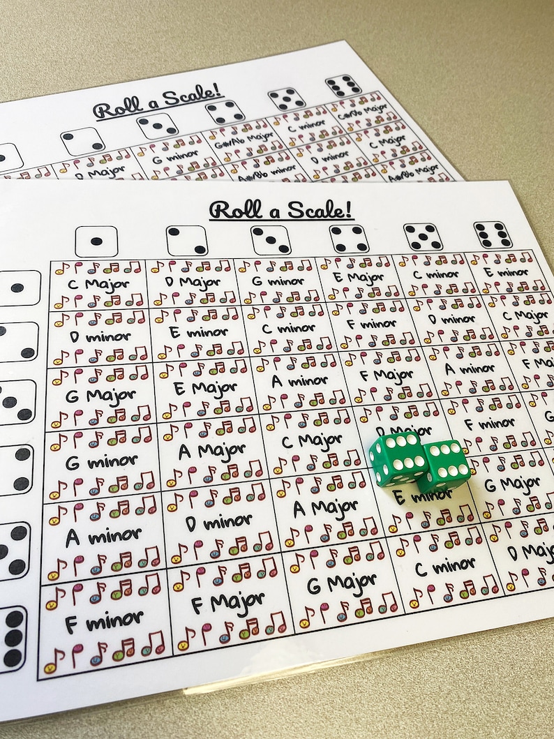 Roll a Scale - Level 2 (instrument Scale Practice & Composition) - Etsy