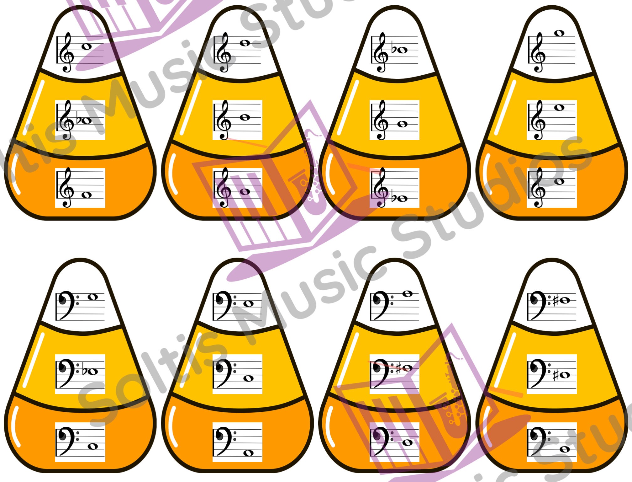 Candy Corn Chords - Level 2 - Etsy