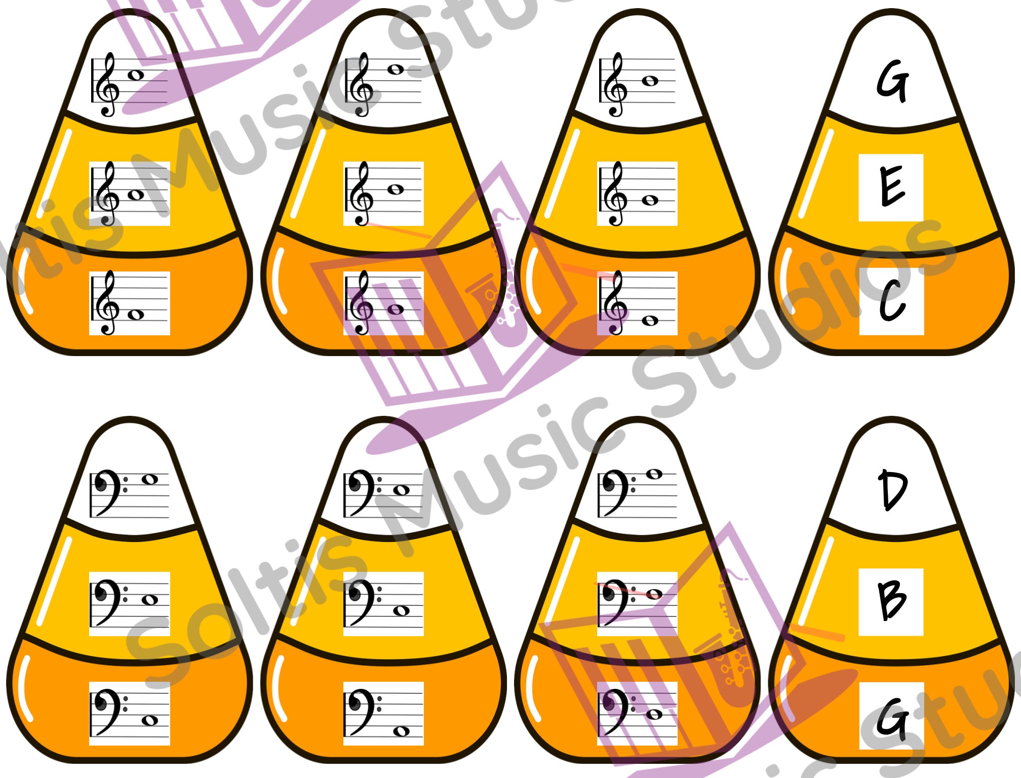 Candy Corn Chords Level 1 - Etsy