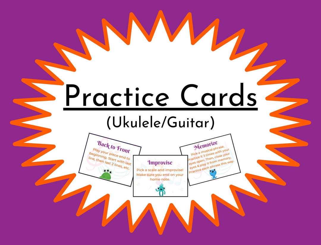 Practice Cards (ukulele/guitar) - Etsy