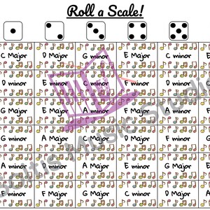 Roll a Scale - Level 1 (instrument Scale Practice & Composition) - Etsy