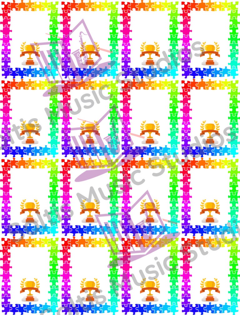 Celebration Tags - BLANK TEMPLATE - Etsy