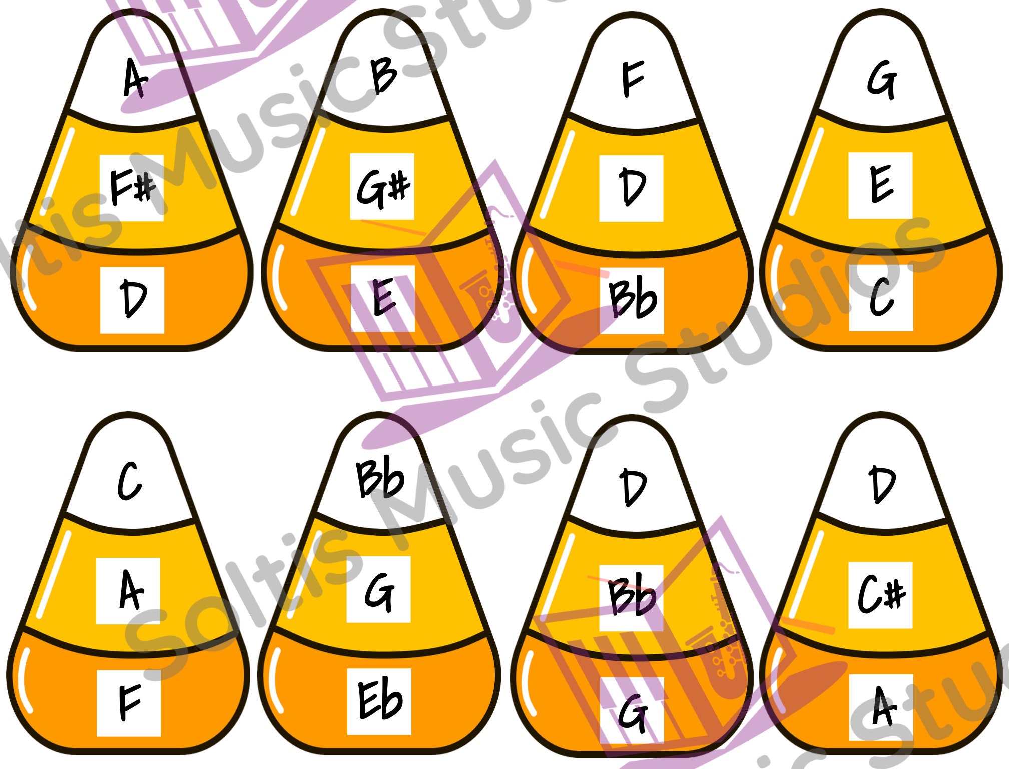 Candy Corn Chords - Level 2 - Etsy
