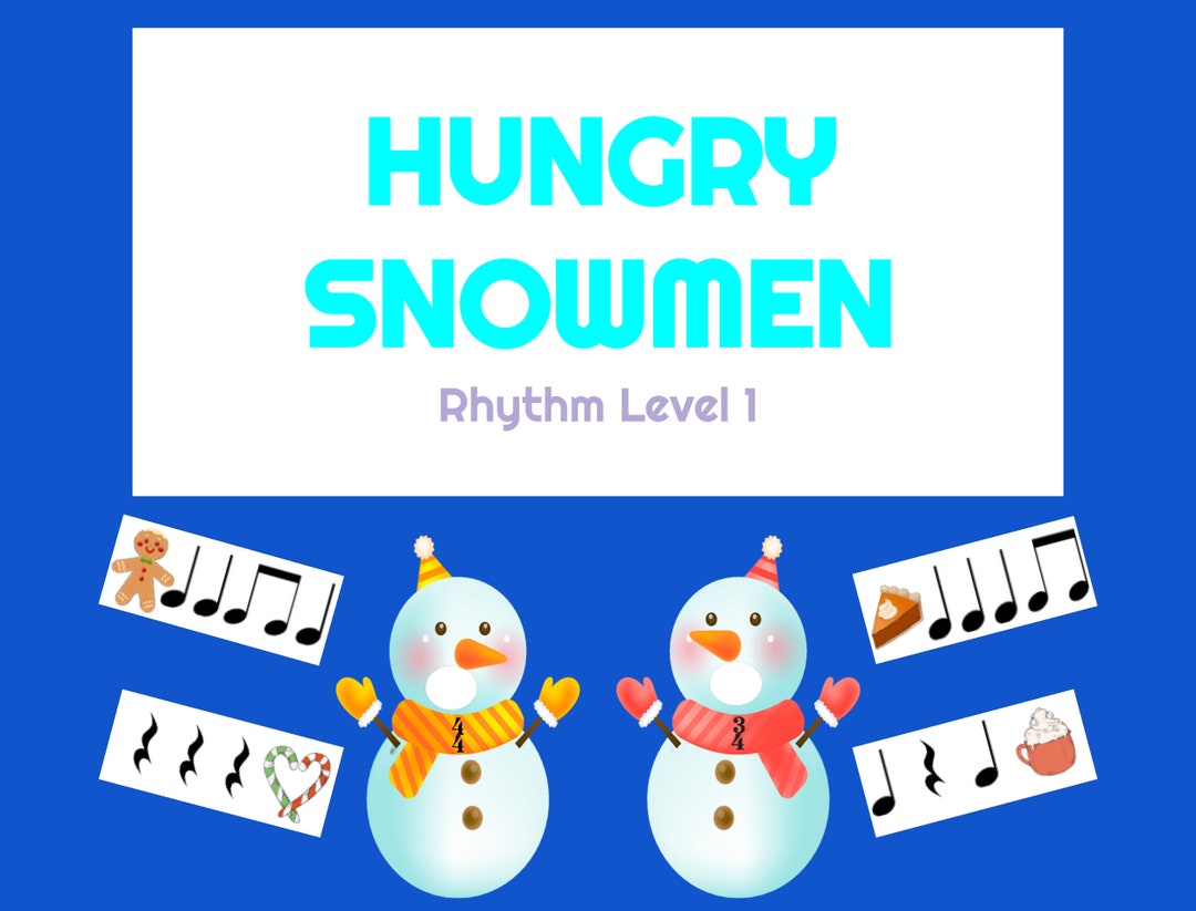 Hungry Snowmen - Rhythm Level 1 - Etsy