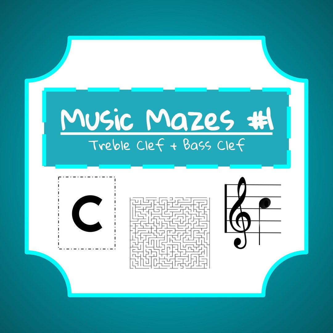 Music Mazes #1 (notes on the Staff & Note Names) - Etsy