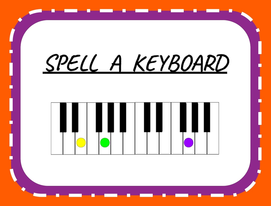 Spell A Keyboard Music Game (locating Keys on Keyboard/piano) - Etsy