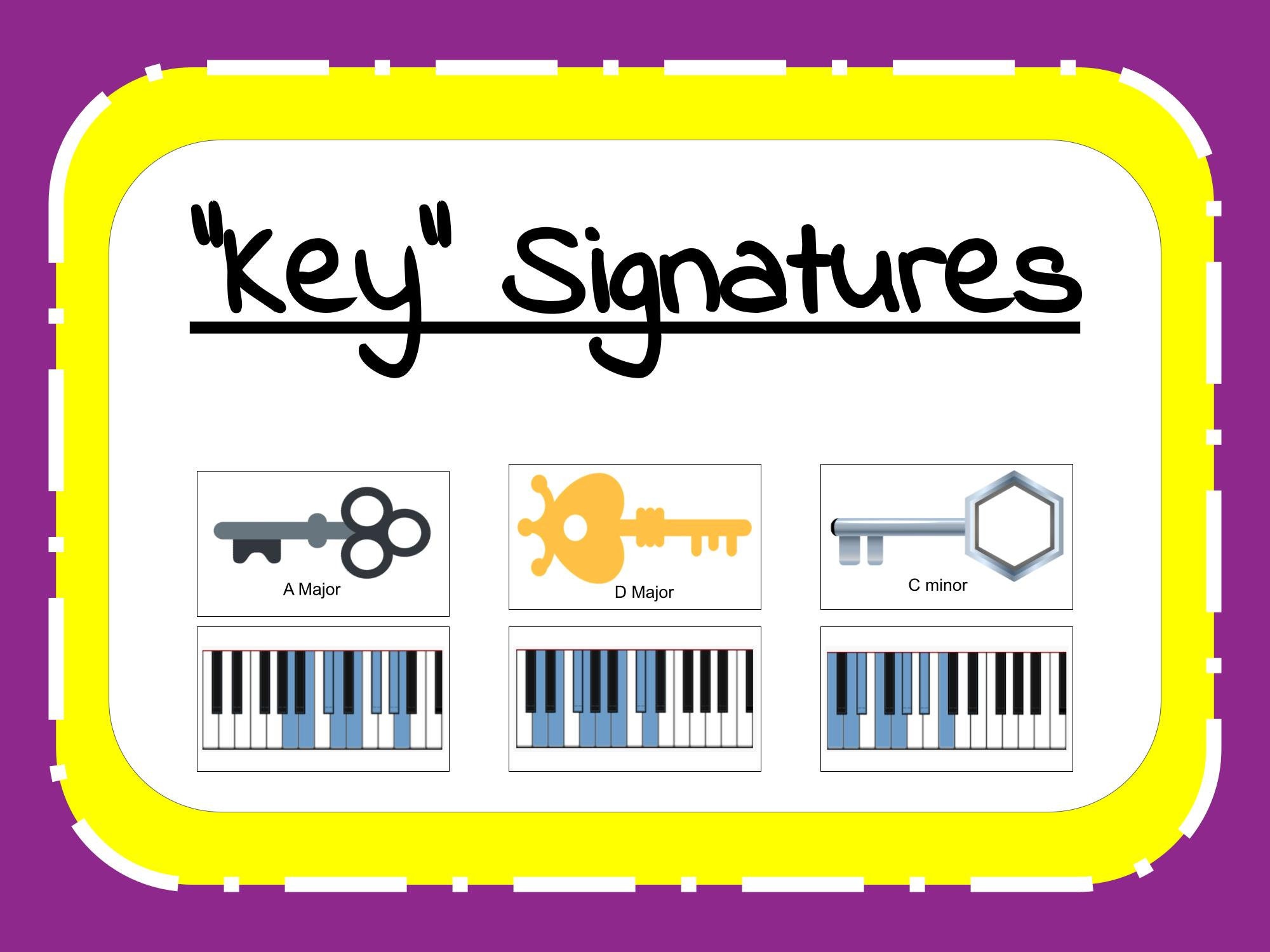 Key Signatures Practice (major Scales, Minor Scales, & Piano Keys) - Etsy
