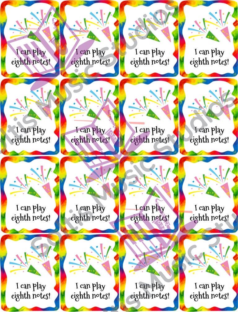 Piano Celebration Tags - Reward System for Piano Students - Etsy