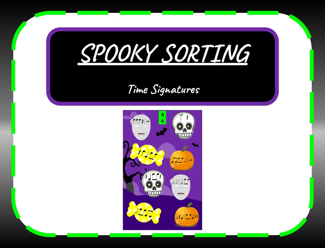Spooky Sorting - Time Signatures - Etsy