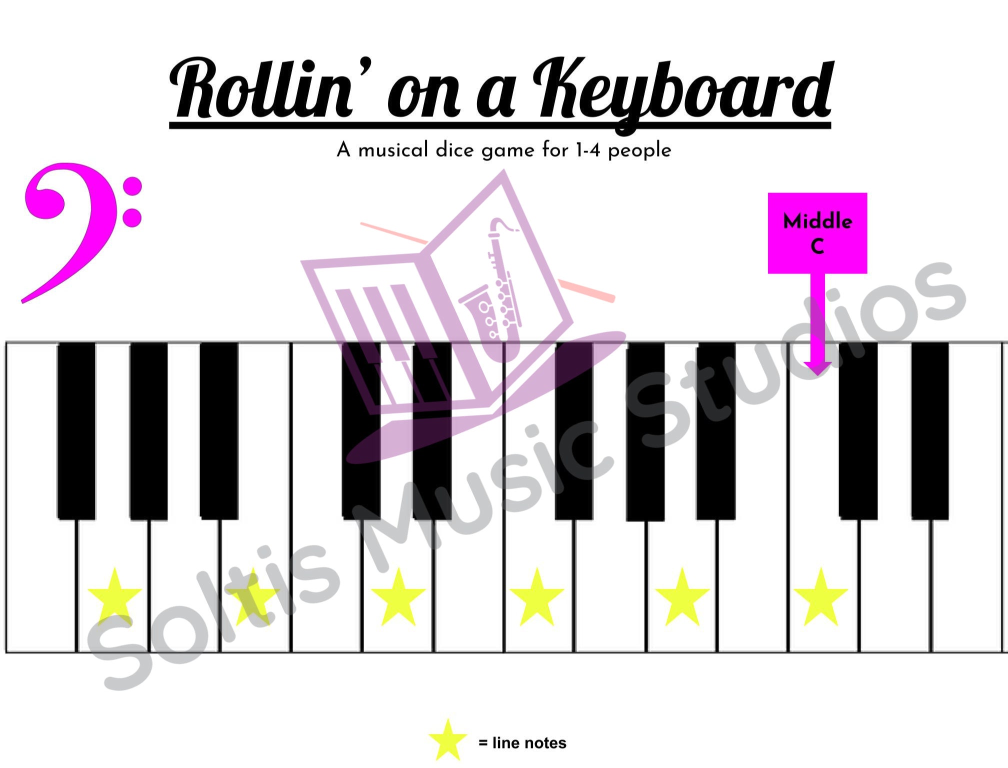 Rollin' on a Keyboard Game (line and Space Notes on Piano & the Staff ...