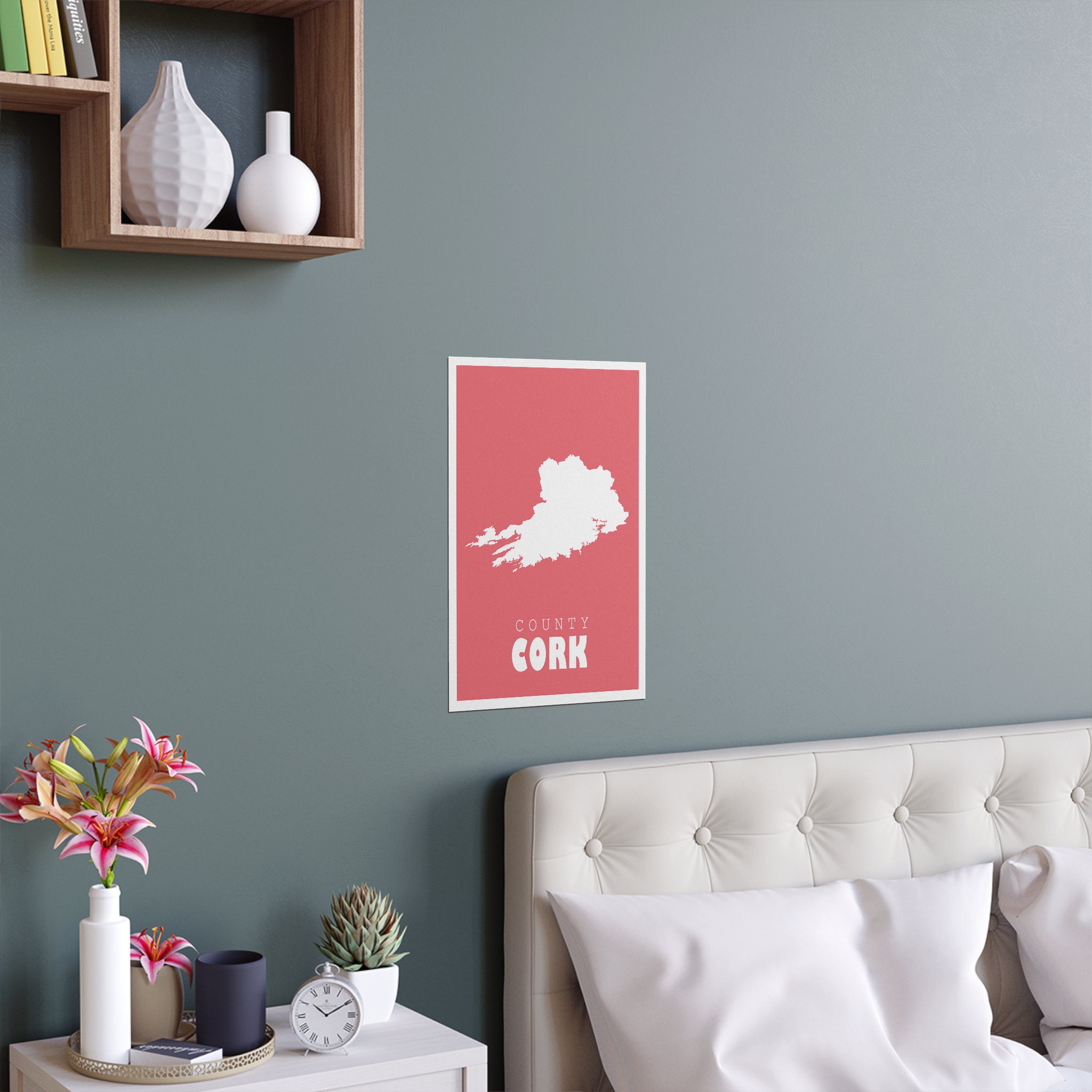 County Cork Map Print, Map of Cork Print, Cork Art Print, Cork Wall Art ...