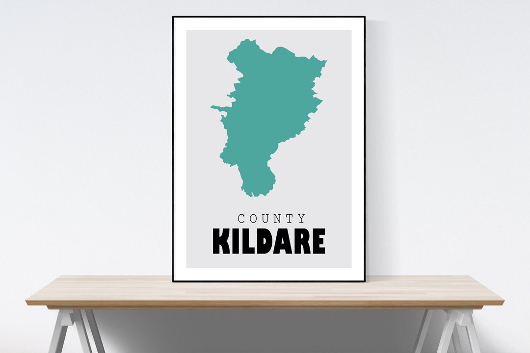 County Kildare Map Print, Map of Kildare Print, Kildare Art Print ...